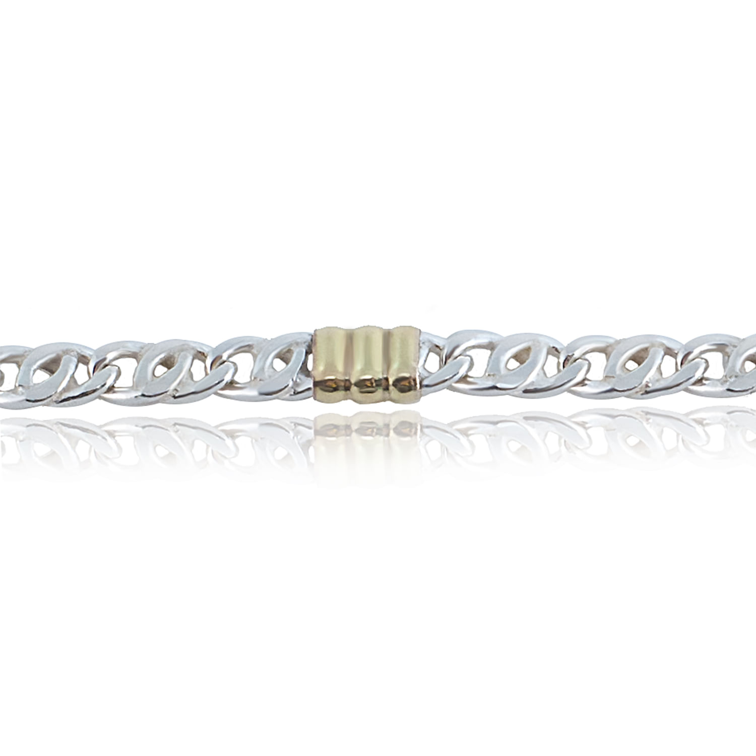Cadena De Plata 925 Y Oro Juliana 45Cmx3Mm Cos080Ju45M110 - Antuan Joyerias